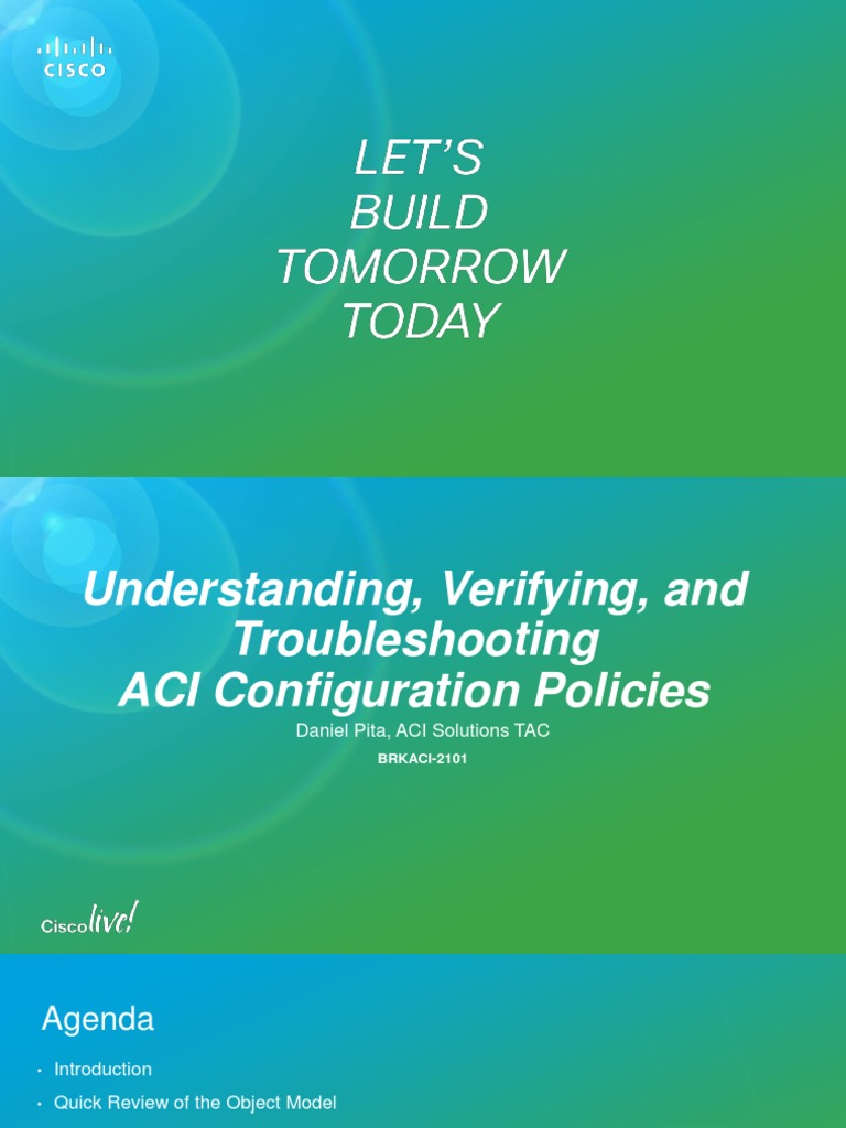 BRKACI-2101-Basic Verification With ACI | PDF | Transmission Control ...