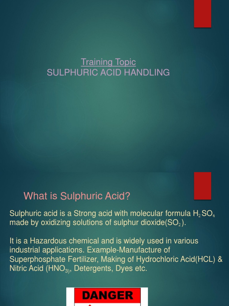 H2SO4 Handling Training | PDF