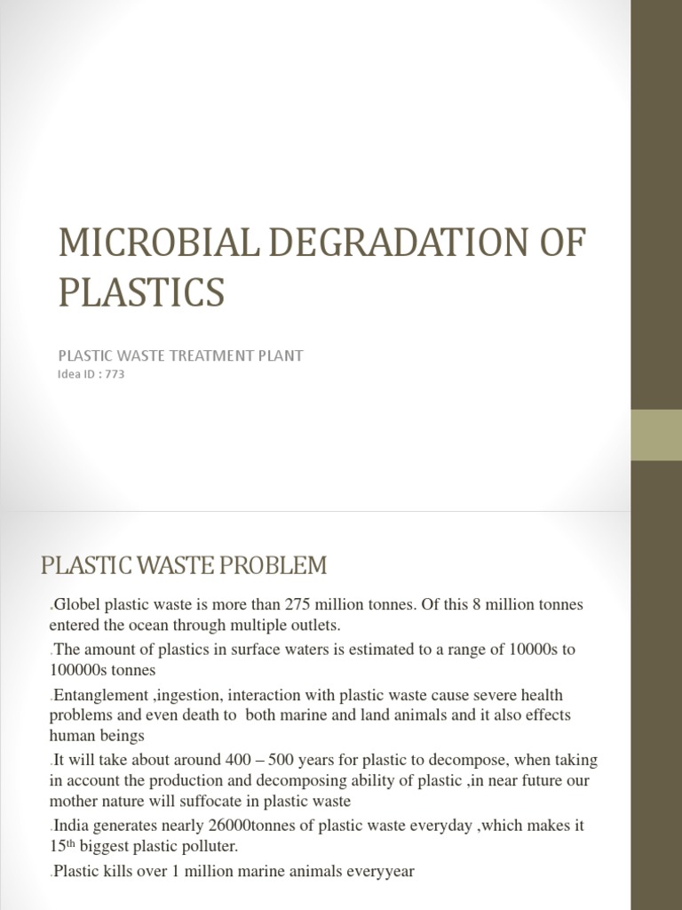 Microbial Degradation of Plastics-1 | PDF | Plastic | Biodegradation