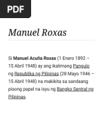 Talambuhay Ni Manuel A. Roxas | PDF