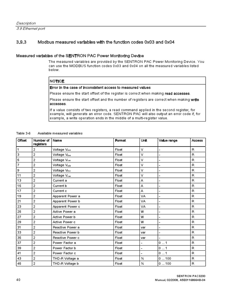 Sentron Pac3200 Manual en 04 | PDF