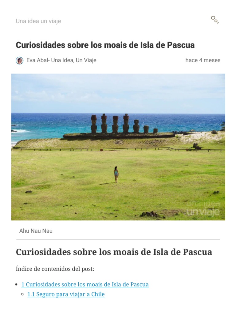 MOAIS de Isla de Pascua - CURIOSIDADES PDF | PDF | Pascua de Resurrección | Naturaleza