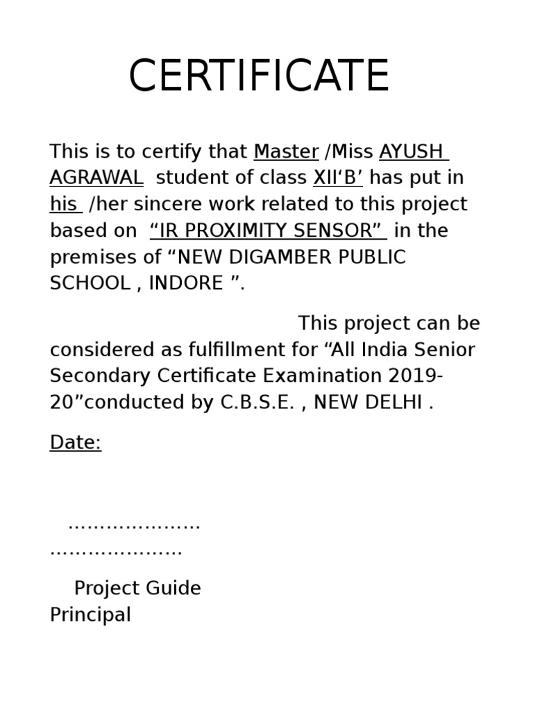 IR Proximity Sensor Project Report | PDF | Infrared | Light Emitting Diode
