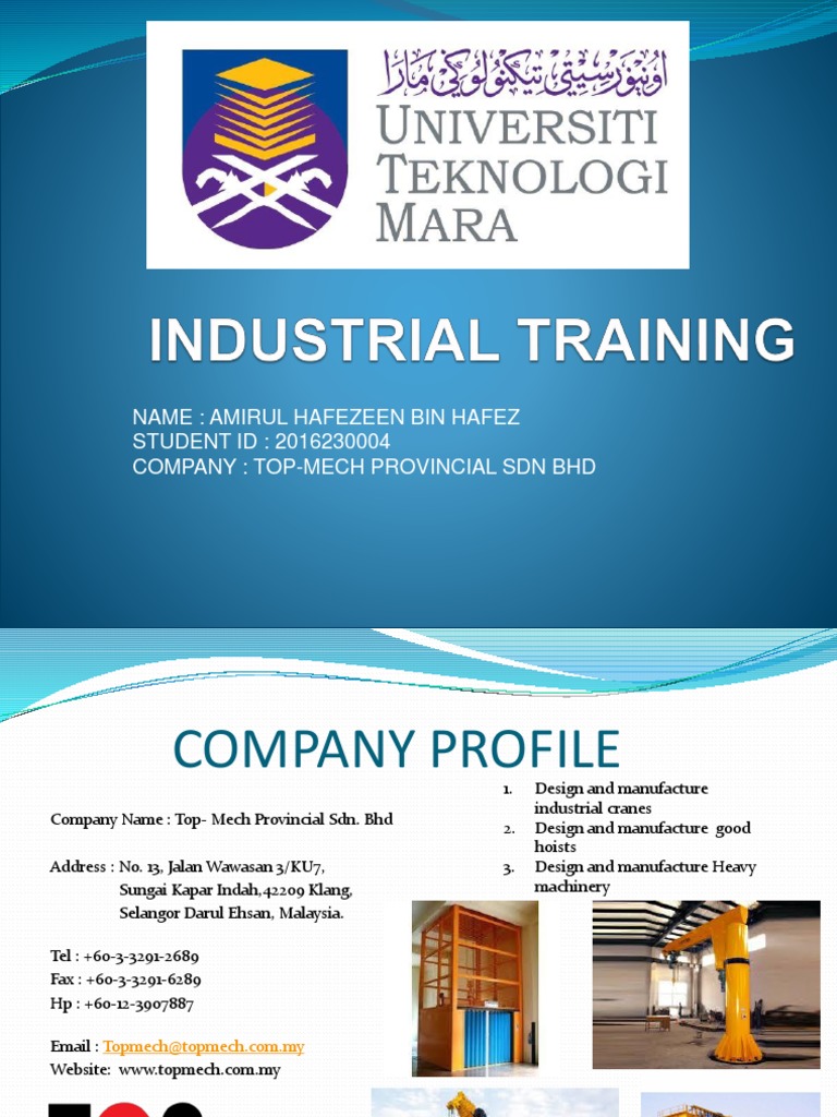 Industrial Training Powerpoint | PDF | Crane (Machine) | Quality ...