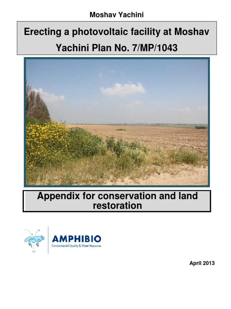 Land Conservation and Restoration Report - Yachini Project (Eng Version ...