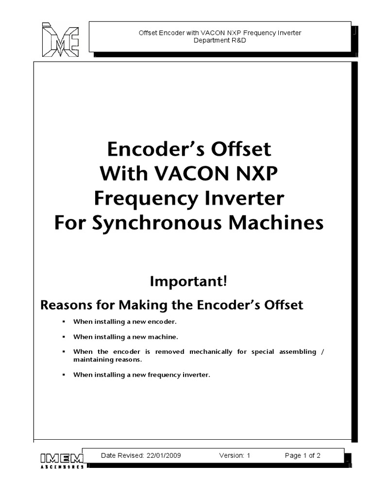 Offset Encoder (Inglés) (P2.5.12) | PDF | Power Inverter | Electrical ...