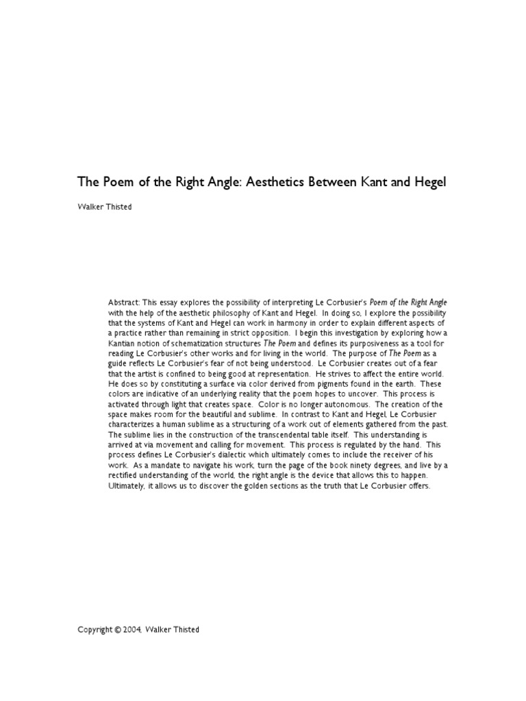 The Poem of the Right Angle.pdf | Immanuel Kant | Georg Wilhelm ...