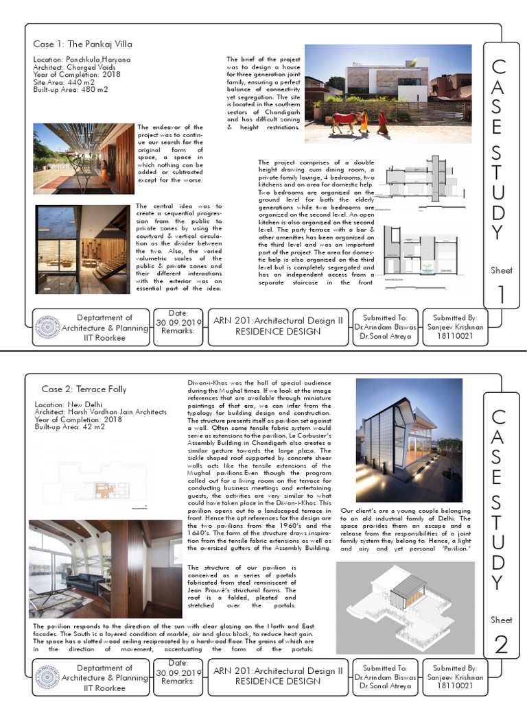 Case Study On Indian Residence Design | PDF | Buildings And Structures ...