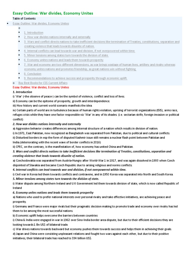 CSS Essays Outlines | PDF | Nuclear Weapons | Sectarianism