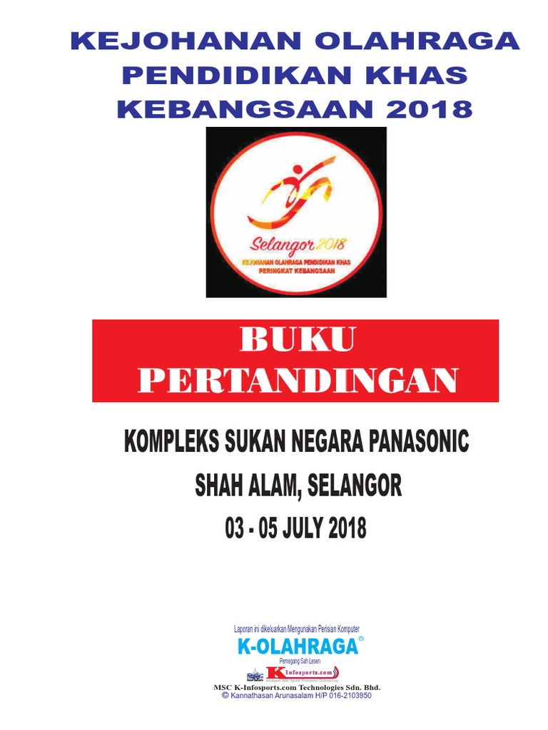 Buku Program Kejohanan Olahraga Pendidikan Khas | PDF