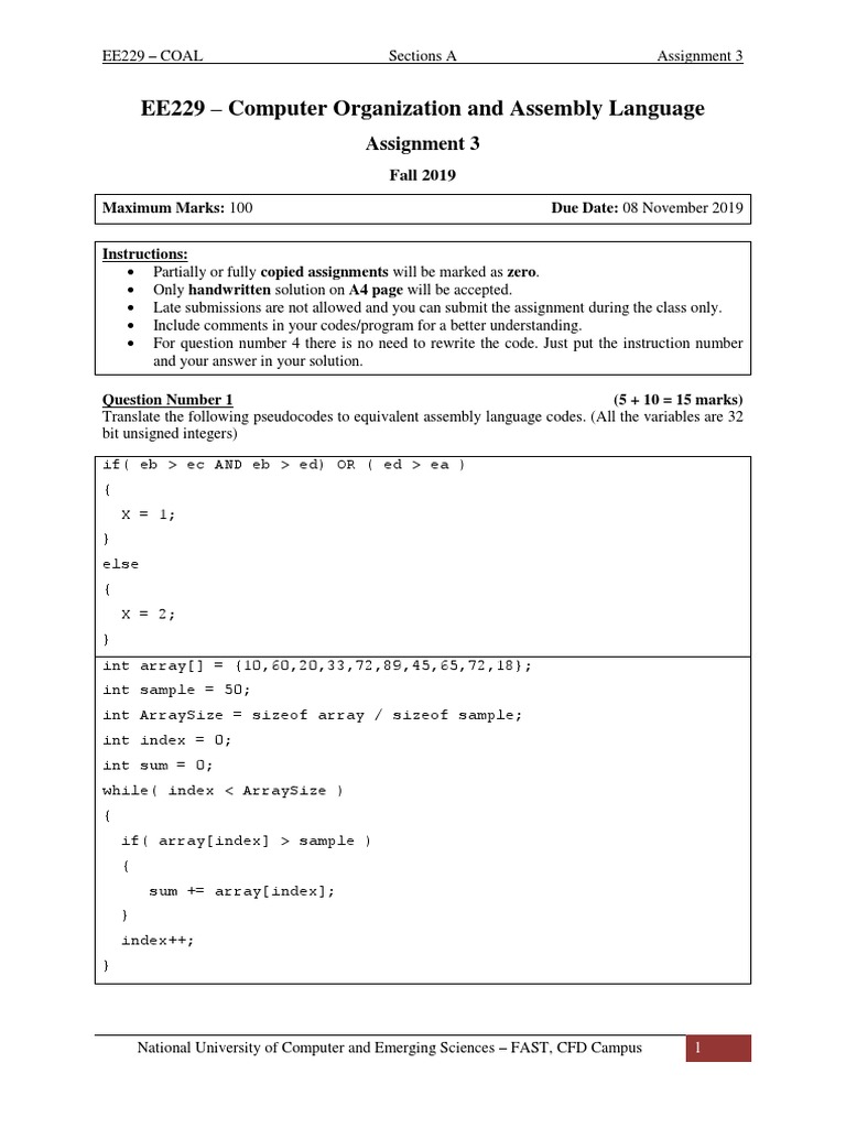 Assignment 3 | PDF | Integer (Computer Science) | Array Data Structure