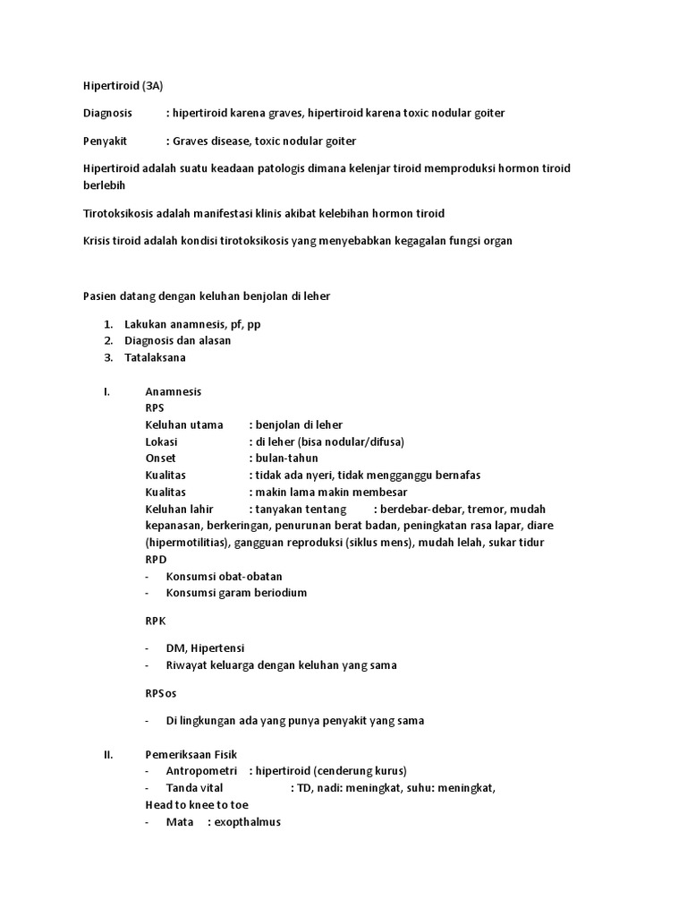 Diagnosis dan Penatalaksanaan Hipertiroid | PDF