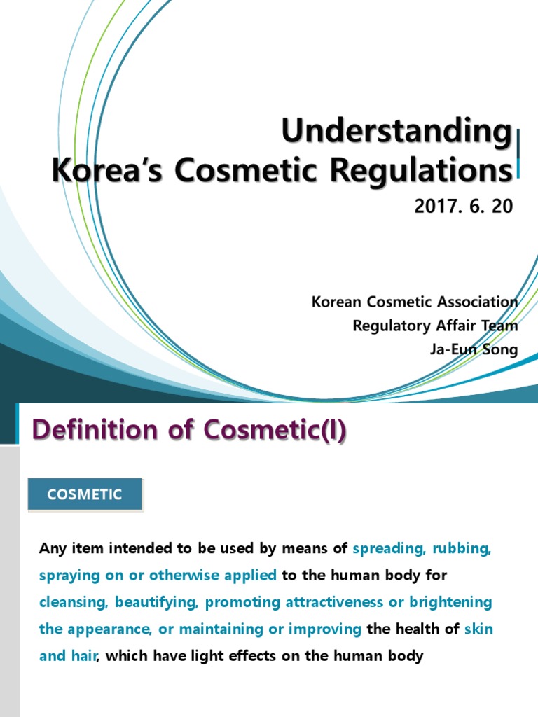 Cosmetic Definition Guide | PDF | Cosmetics | Packaging And Labeling