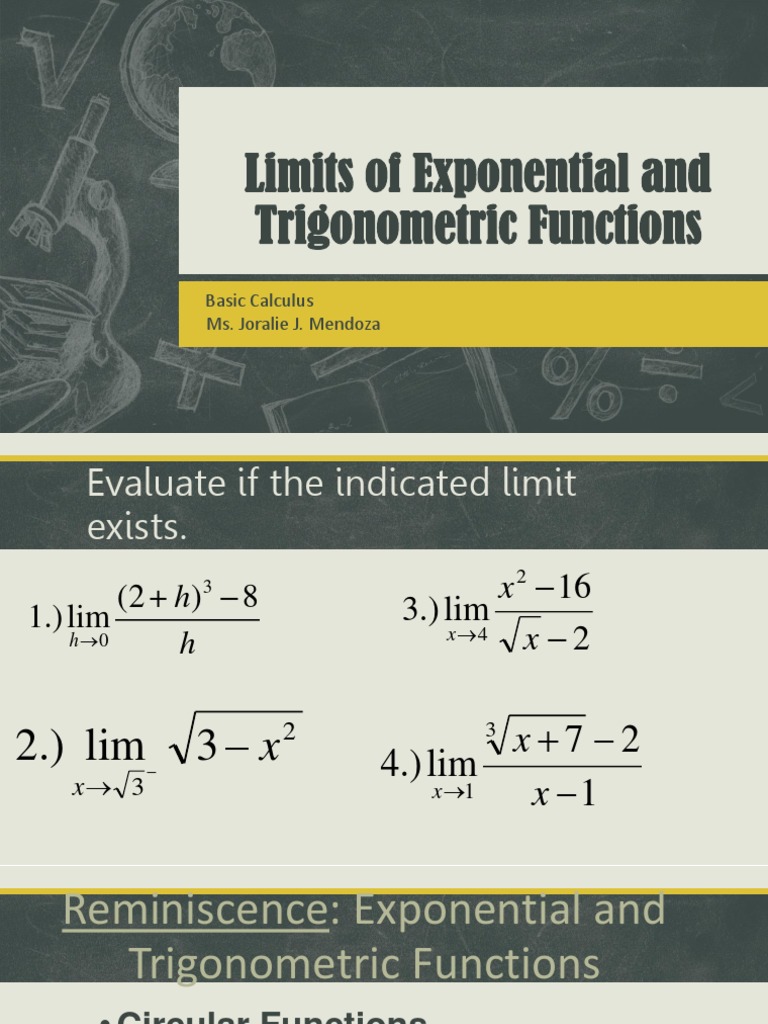 Evaluating Limits of Functions | PDF | Trigonometric Functions | Sine