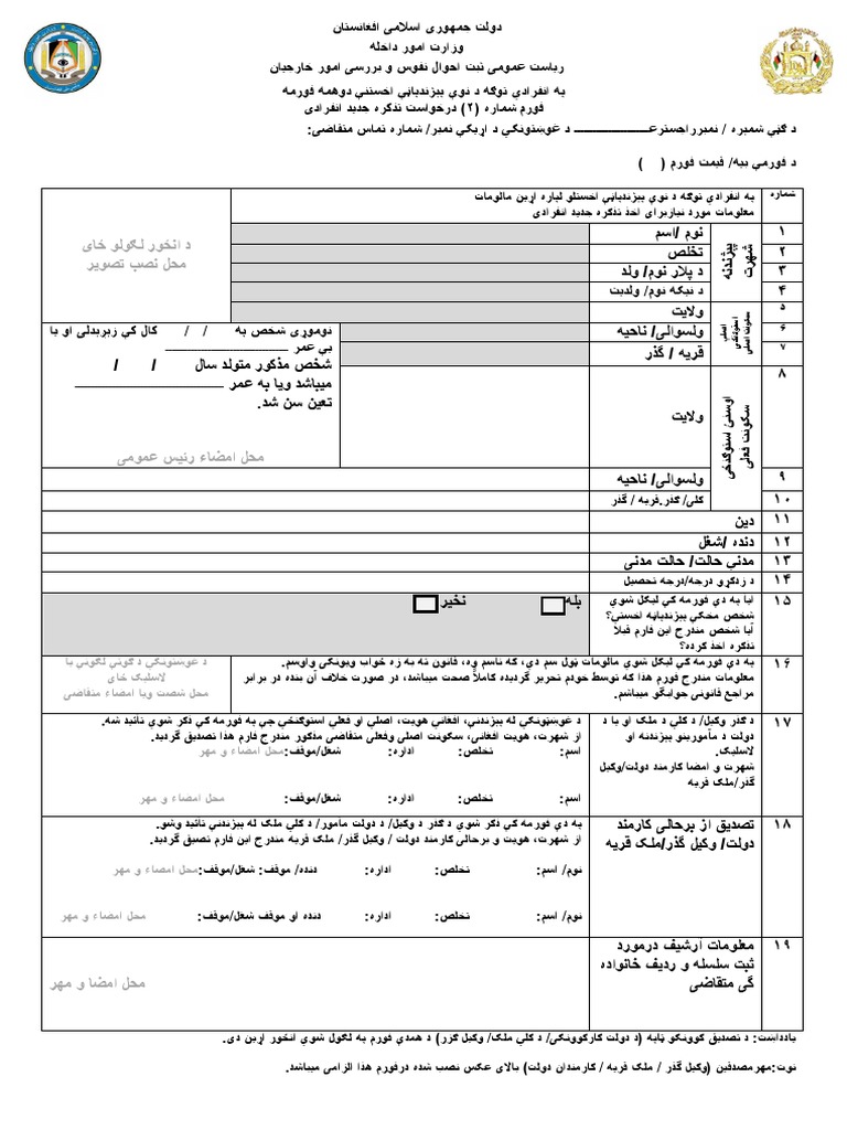 Individual Form PDF | PDF