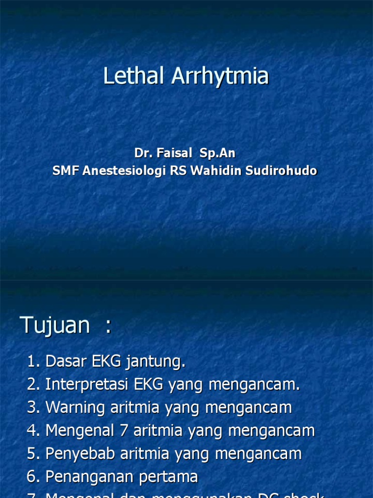 Ekg Dasar Dan Lethal Aritmia | PDF