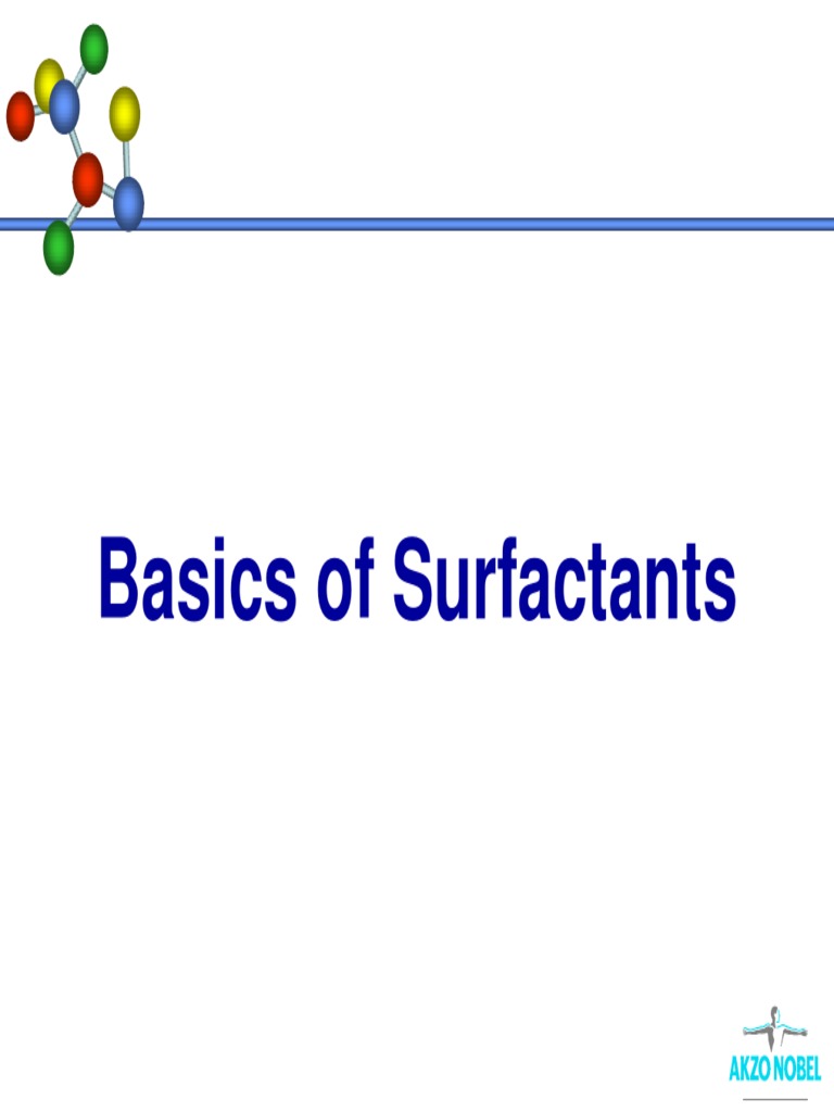 Basics of Surfactants | PDF | Surfactant | Emulsion