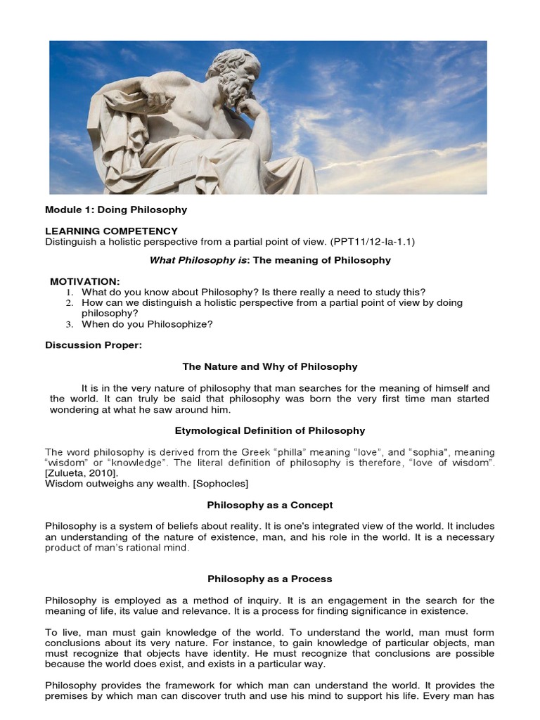 Module 1 Philo | PDF | Analytic Philosophy | Moksha