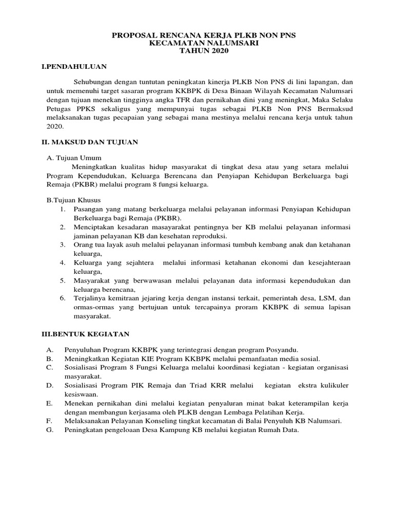 Proposal-Rencana-Kegiatan 2020 | PDF