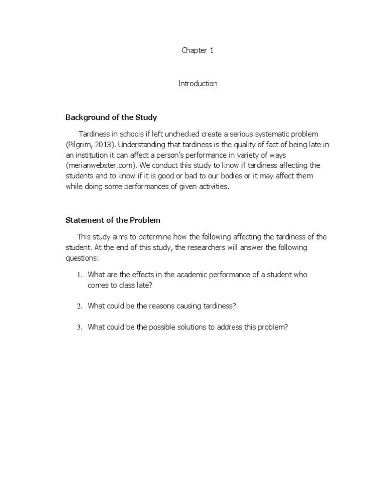 Tardiness 1 | PDF | Learning | Cognition