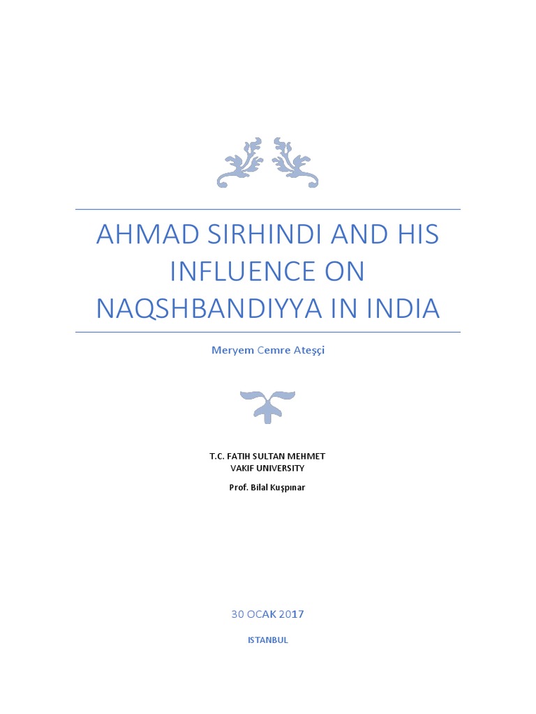 Ahmad Sirhindi and His Influence On Naqs | PDF | Sufism | Abrahamic ...