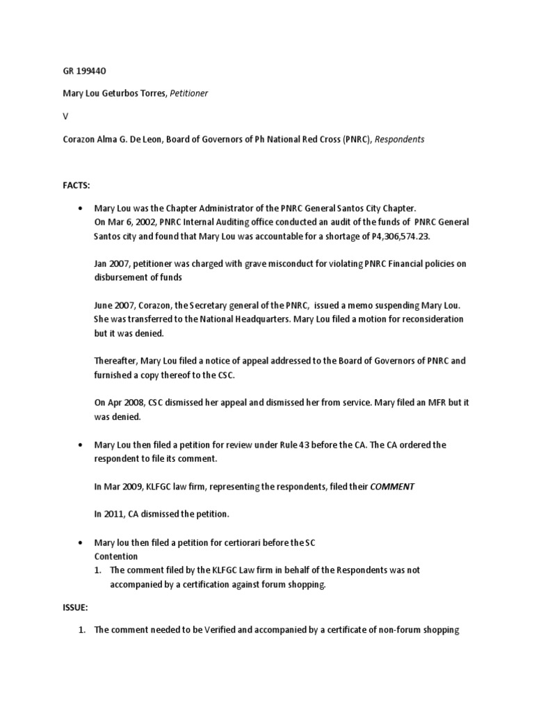 Torres Vs de Leon Case Digest | PDF | Pleading | Complaint