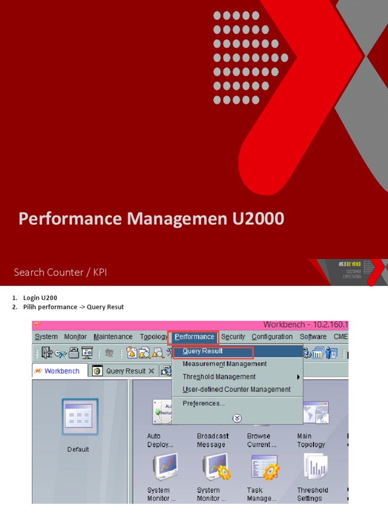Tutorial Performance Management U2000 | PDF