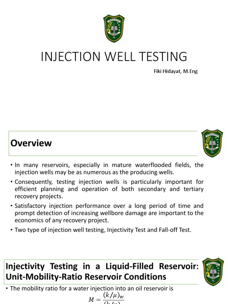 Injection Well Testing PDF | PDF | Petroleum Reservoir | Pressure