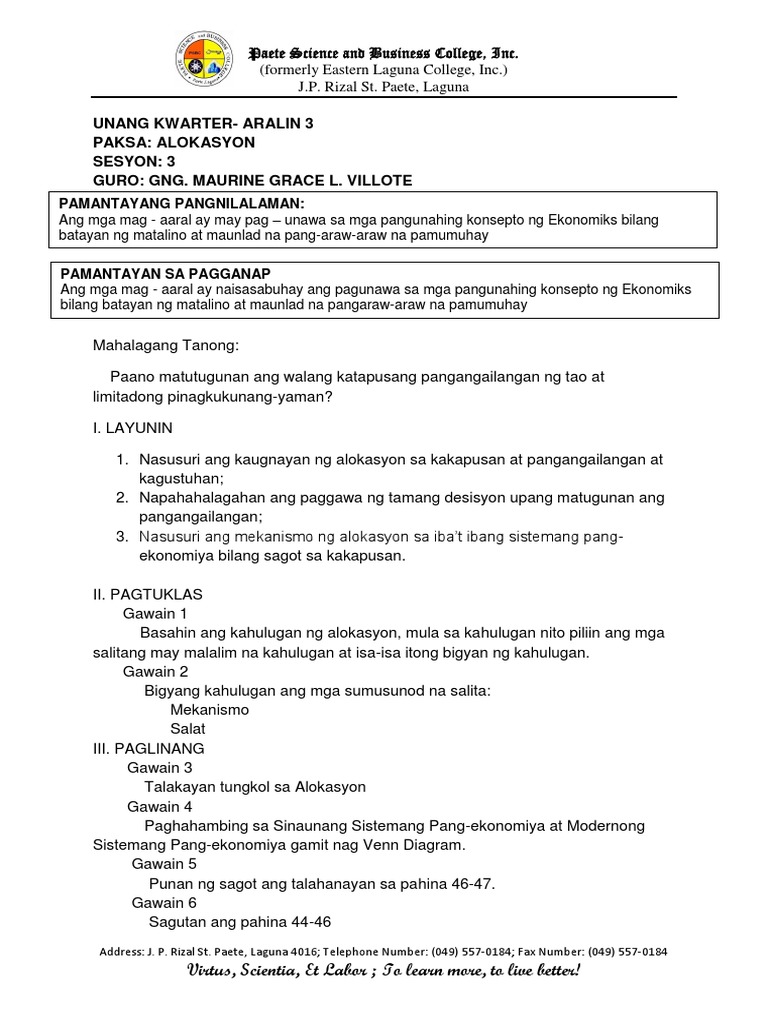 1 Ap9 LP Alokasyon | PDF