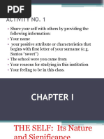 Uts Chapter 1 Lesson 3 | PDF | Id | Self Esteem