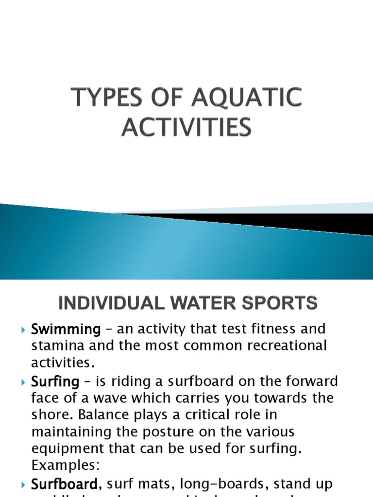 2 Types of Aquatic Activities | PDF | Scuba Diving | Snorkeling