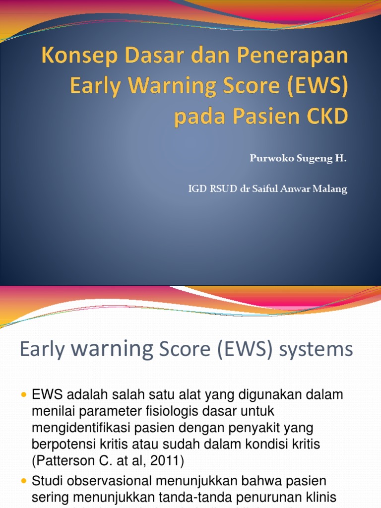 03 Early Warning Score EWS System Pada Pasien CKD | PDF