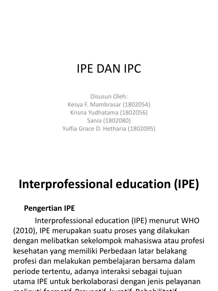 Ipe Dan Ipc | PDF