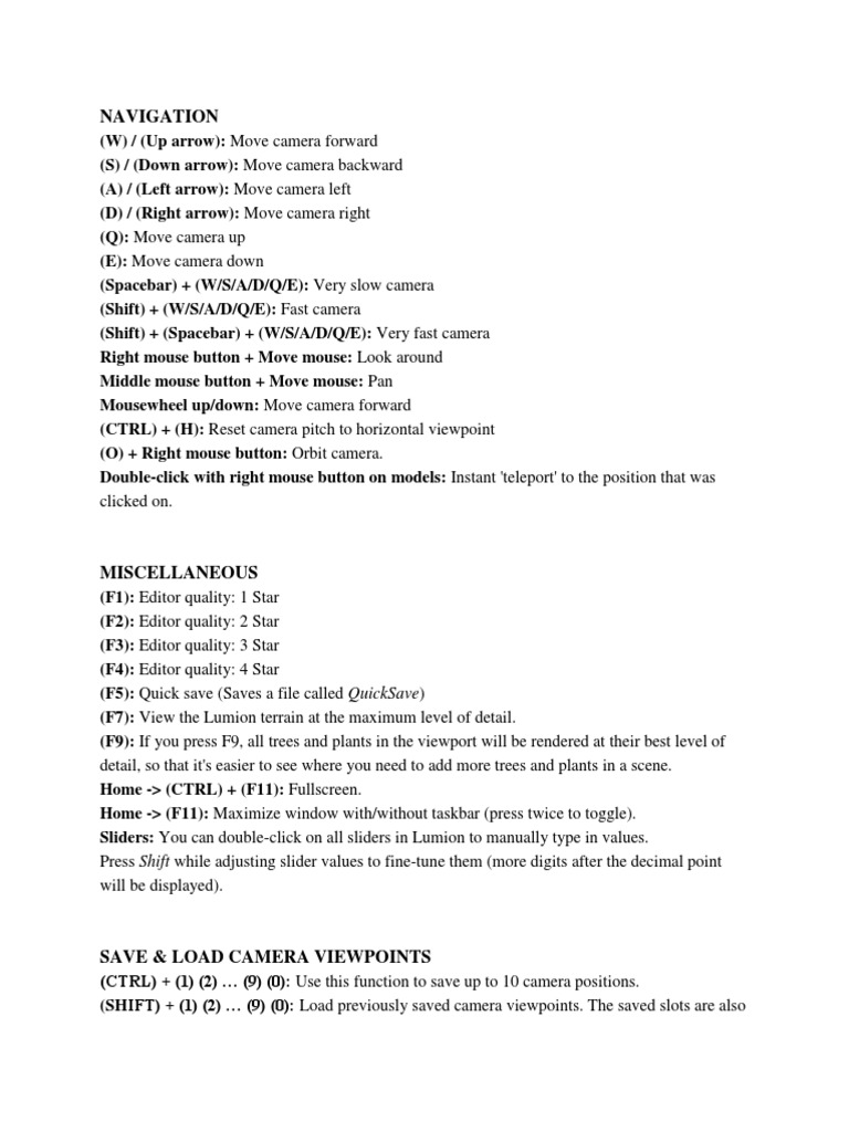 NAVIGATION Lumion | PDF | Rendering (Computer Graphics) | Texture Mapping
