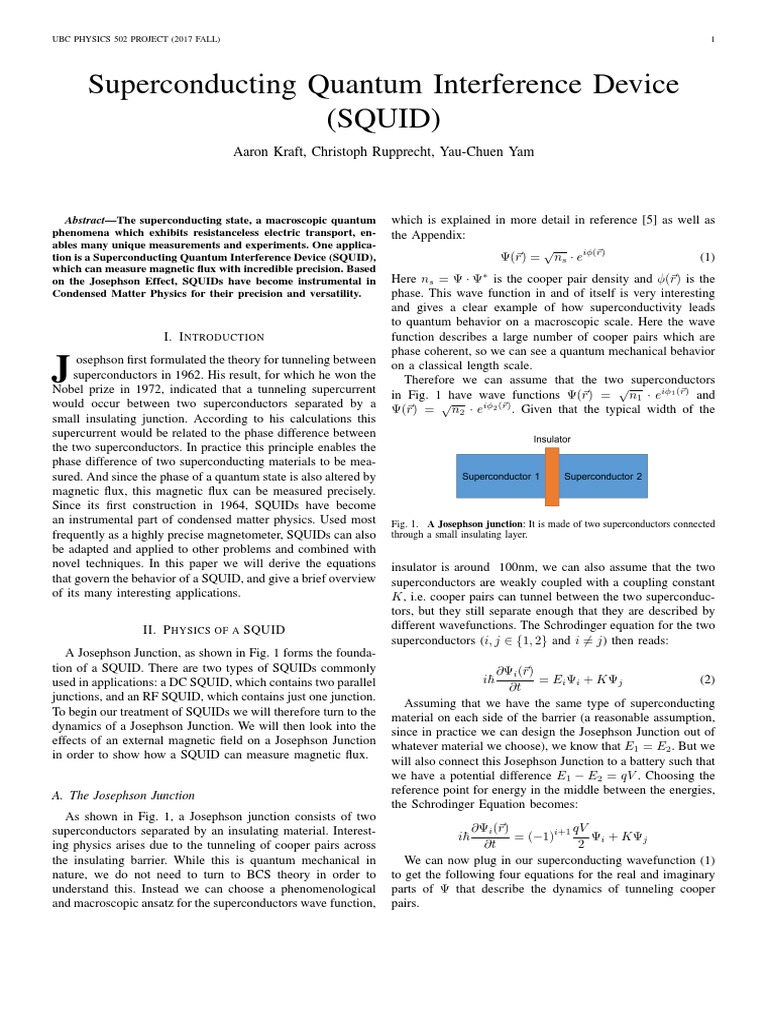 17SQUID | PDF | Superconductivity | Quantum Mechanics