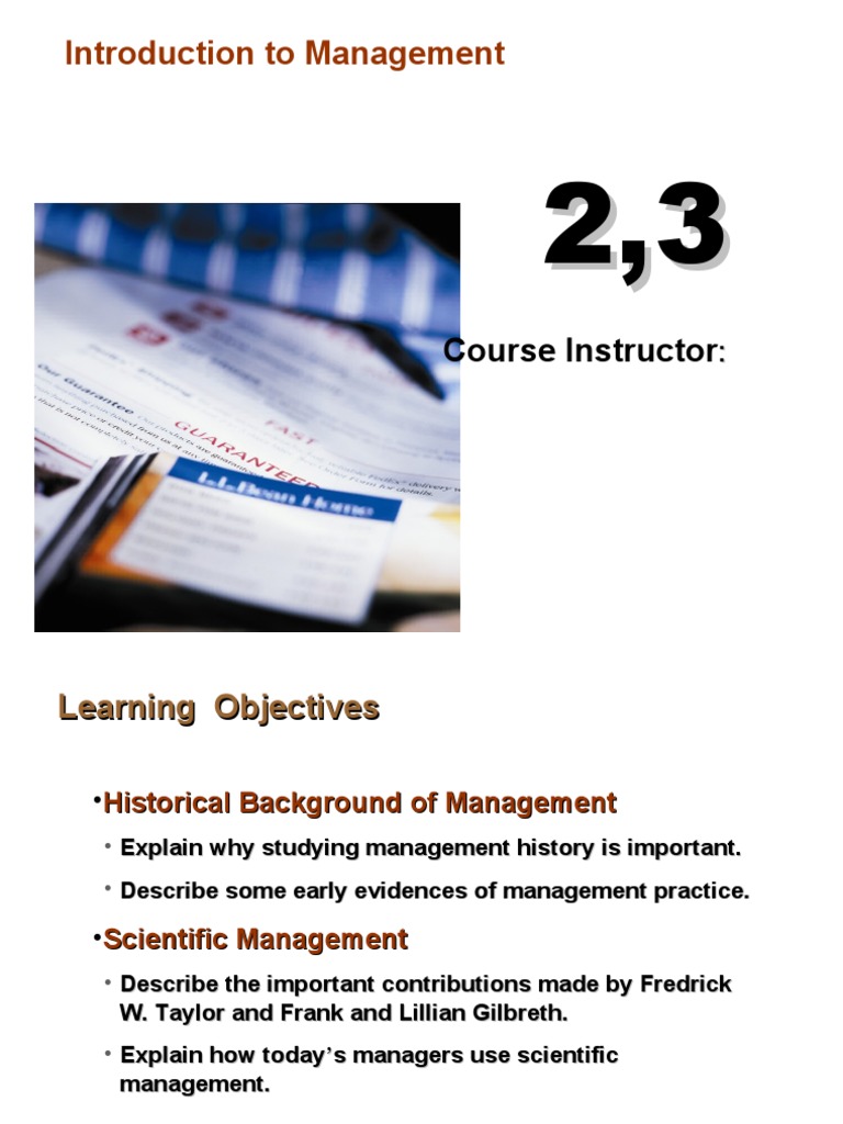 Introduction To Management: Course Instructor | Download Free PDF ...
