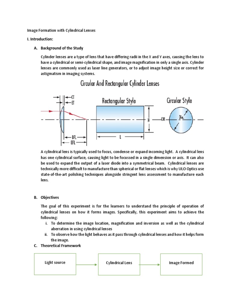 Image Formation With Cylindrical Lenses | PDF | Electrodynamics | Atomic