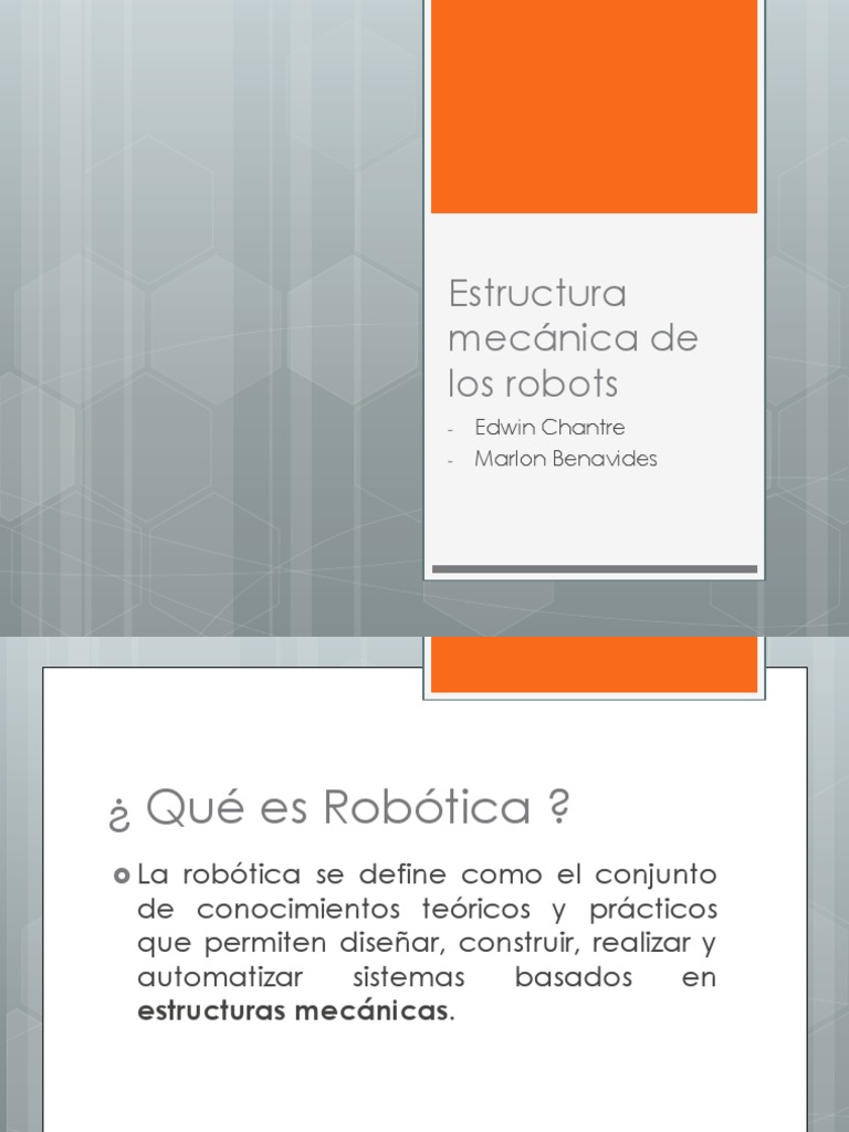 Estructura Mecánica de Los Robots | PDF | Robot | Robótica