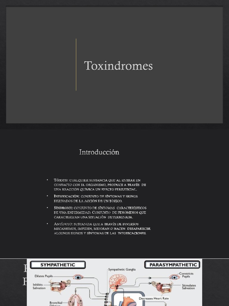 Toxindromes.pptx | Naloxona | Drogas
