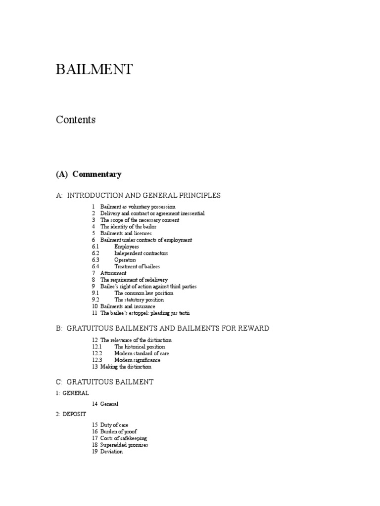 Understanding Bailment Principles | PDF | Tort | Estoppel
