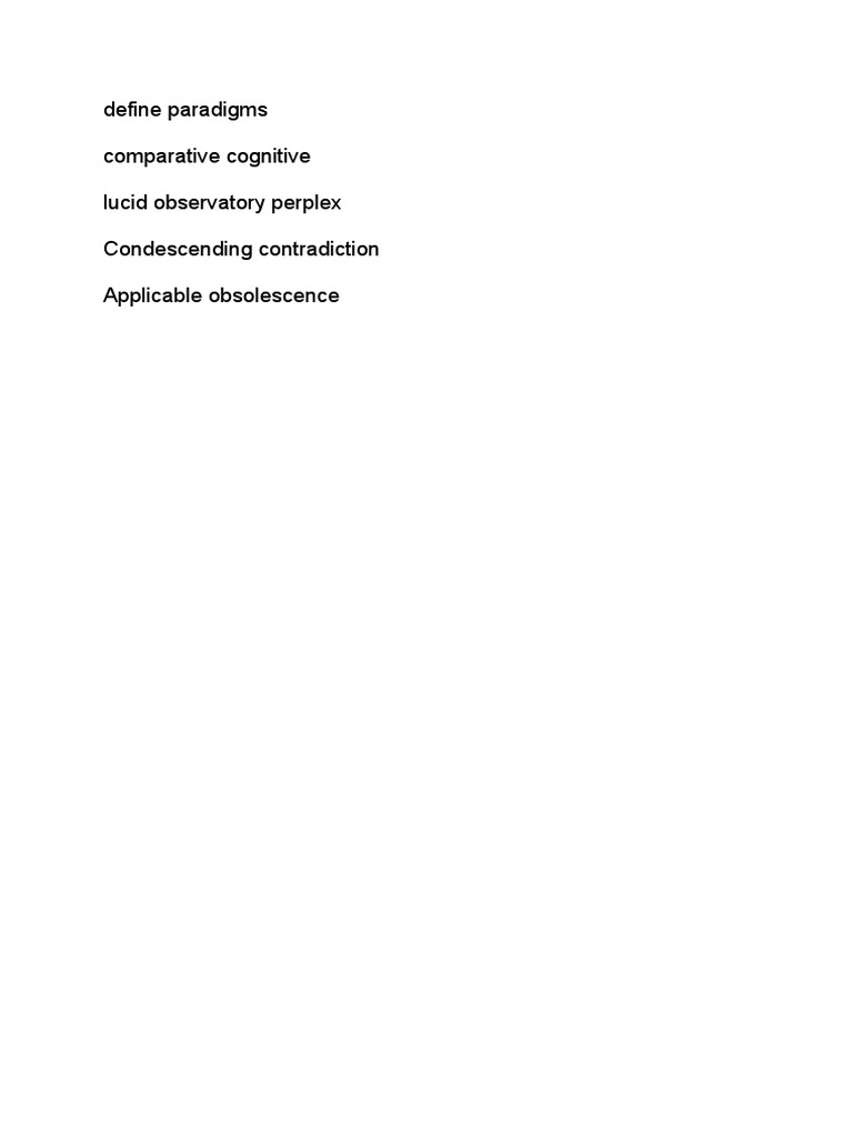 Understanding Cognitive Paradigms | PDF