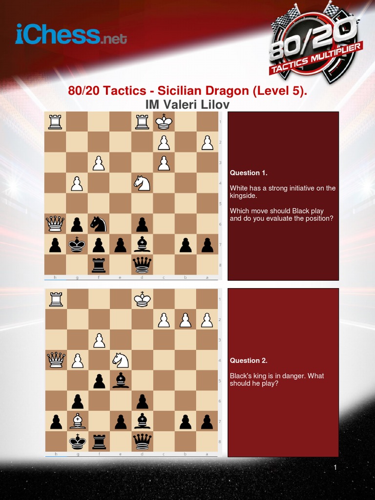 Sicilian Dragon Level 5 | PDF | Chess Openings | Chess