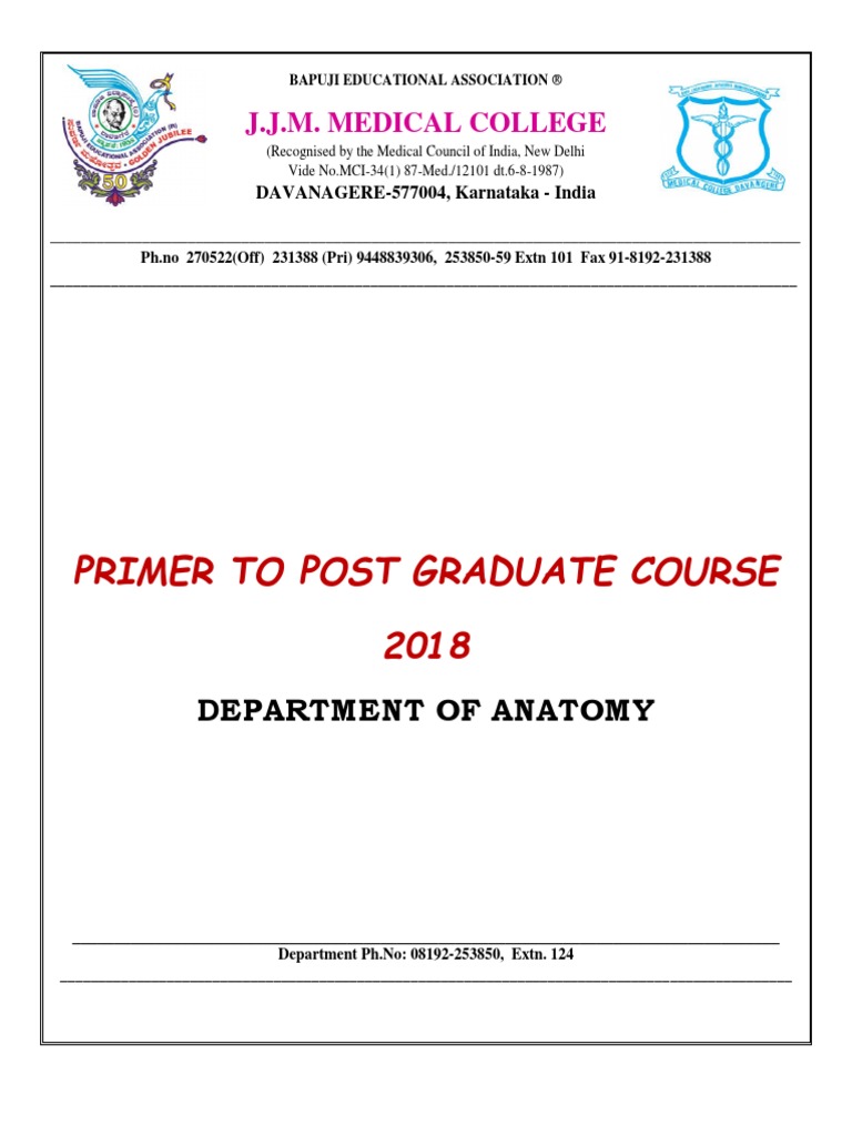 Anatomy Primer | PDF | Thesis | Postgraduate Education