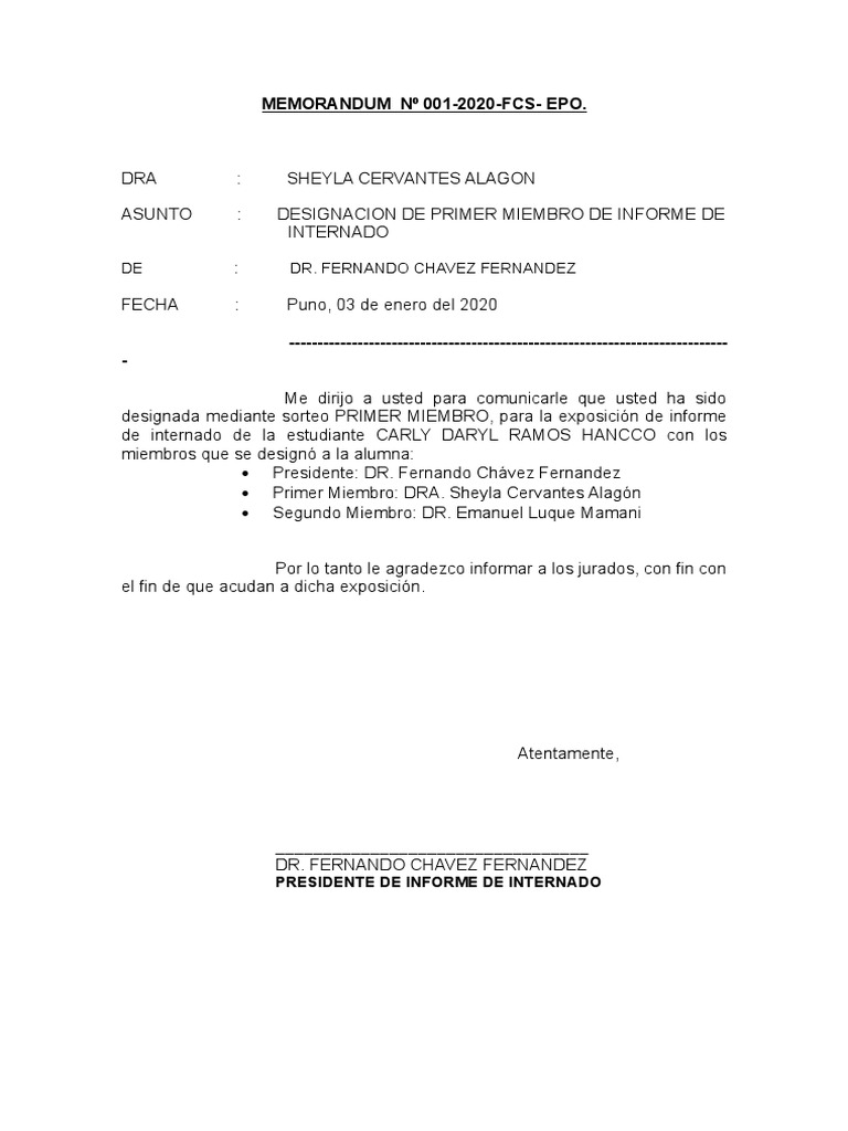 Memorando de Adm 2011 | PDF