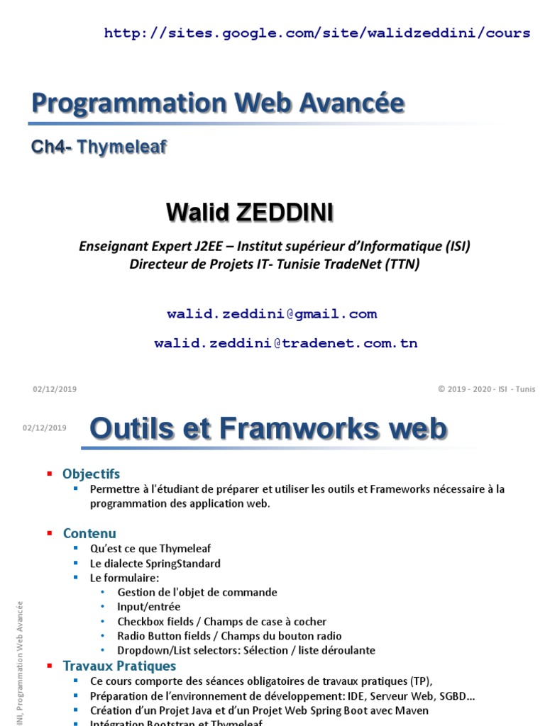 Thymeleaf | PDF | Programmation web | Langage de balisage