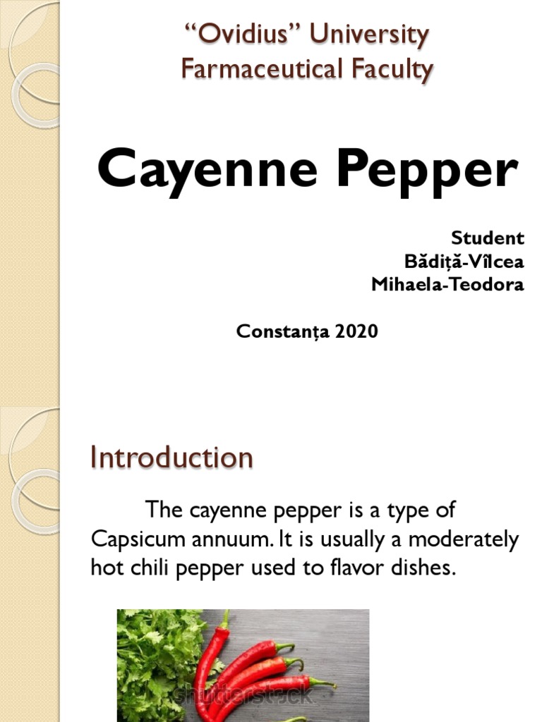 Cayenne Pepper | PDF | Chili Pepper | Cayenne Pepper