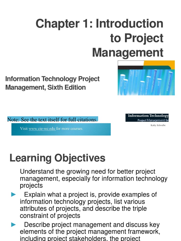 Information Technology Project Management ch1 | PDF | Project ...