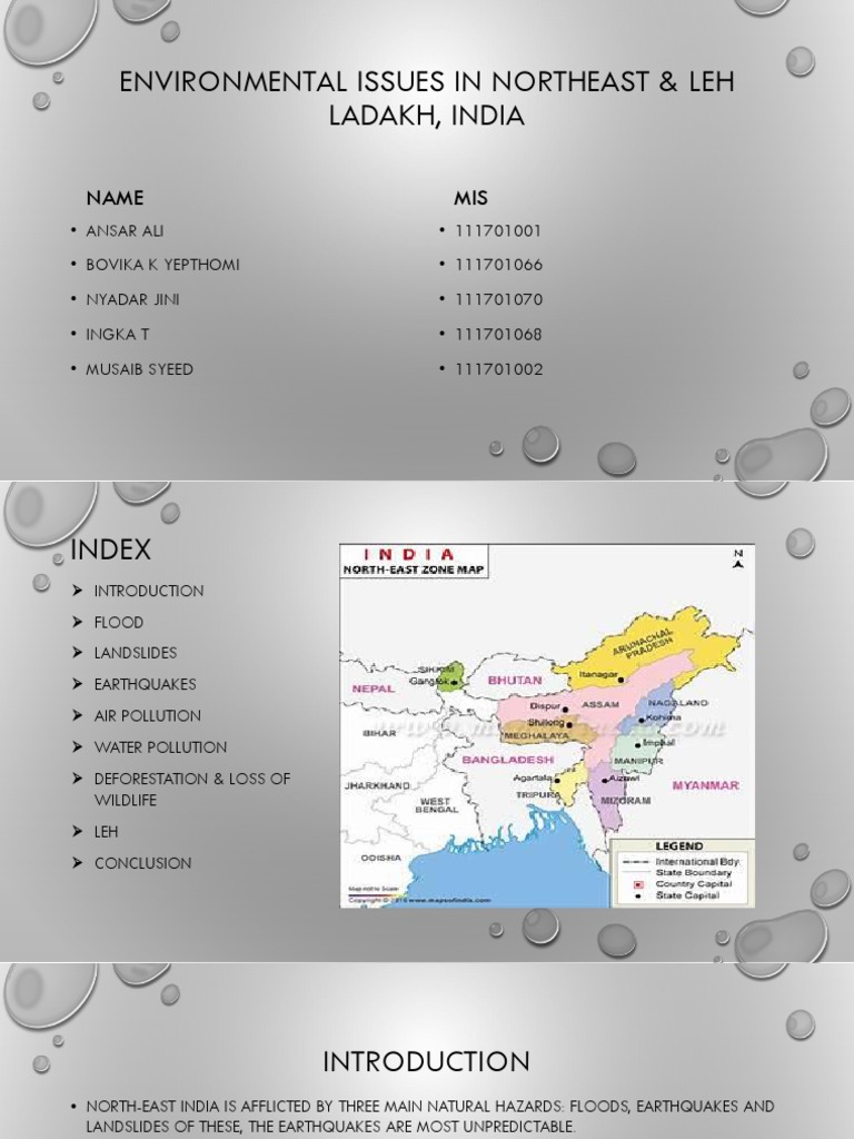 ENVIRONMENTAL ISSUES IN NORTHEAST and LEH LADAKH | PDF | Coal Mining ...