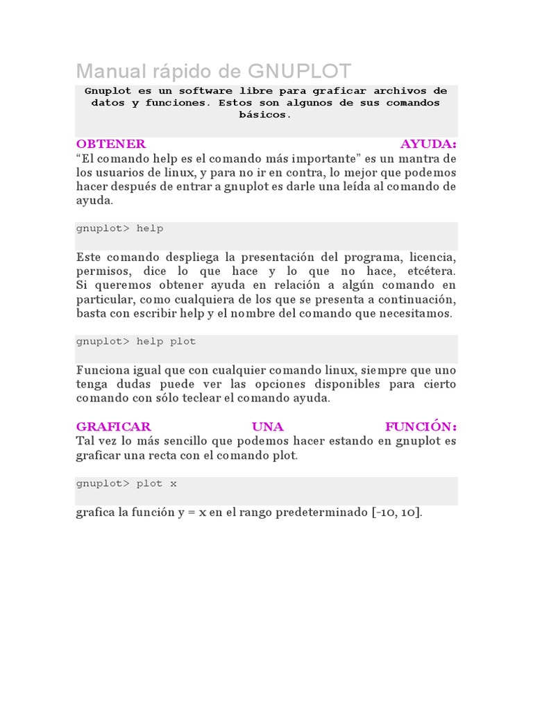 Gnuplot 156 | PDF | Función (Matemáticas) | Áreas de informática