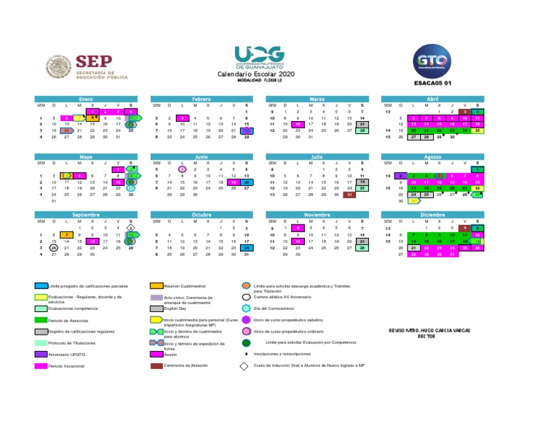 Calendario Escolar UPG 2025 | PDF